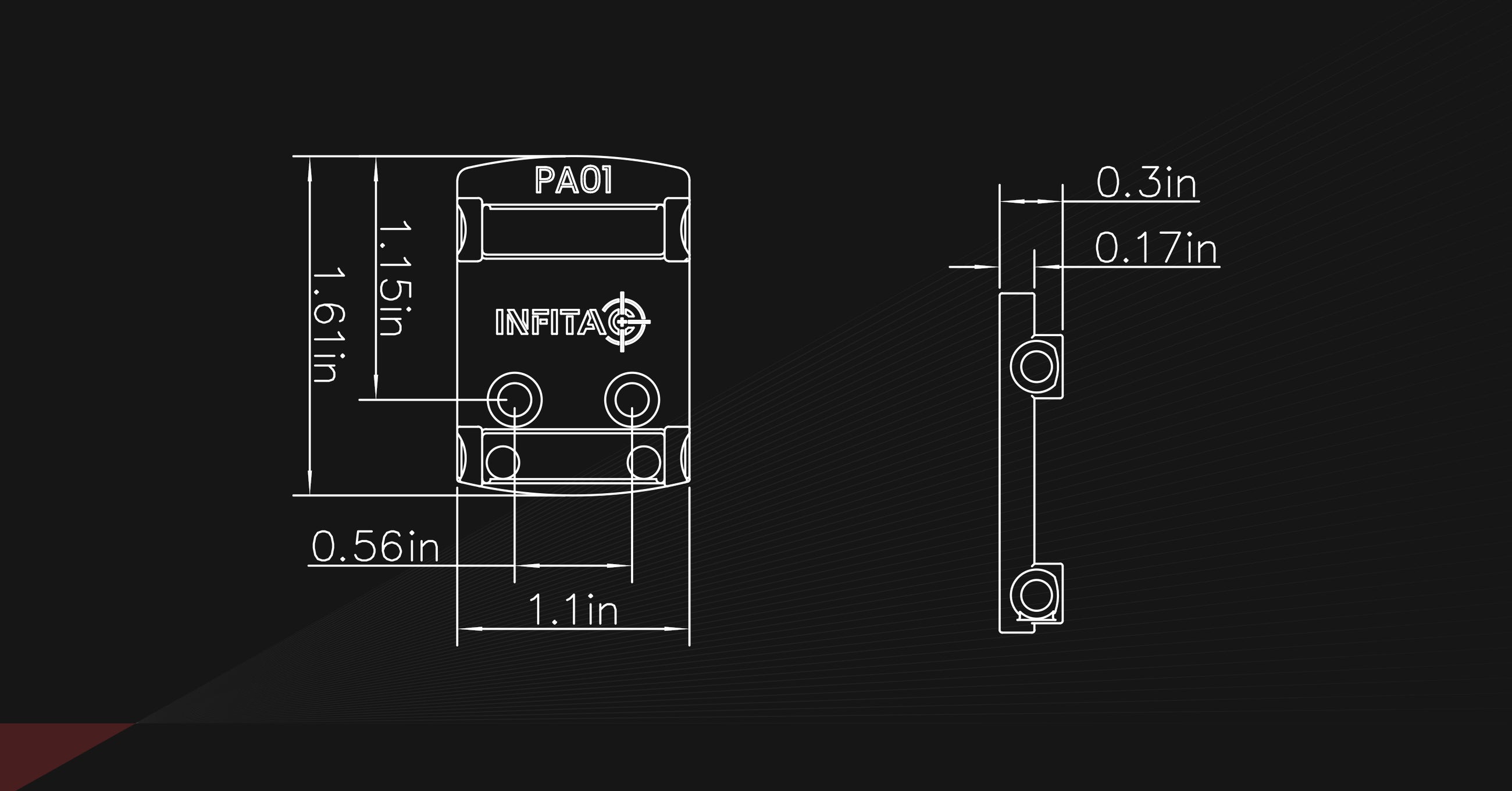 PA01 RMSc Pistol Adapter